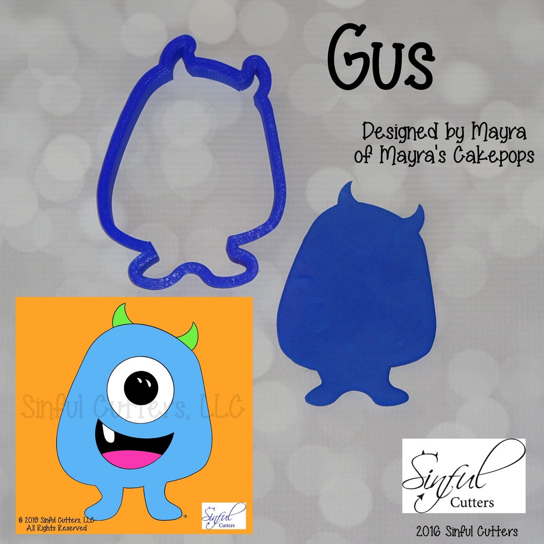 STL File Only - 3.5" Gus Monster - Print at Home Cookie Cutter ...