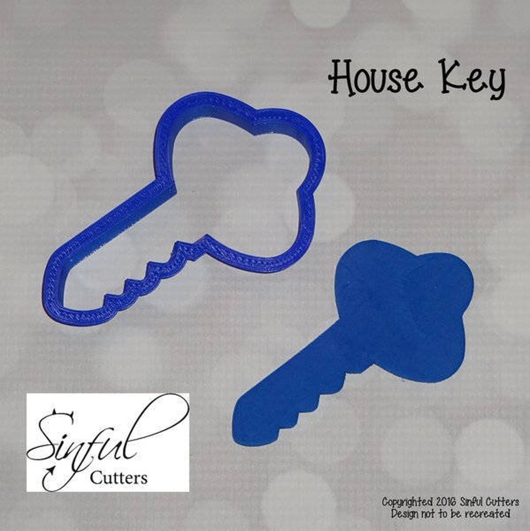 House Key Cookie Cutter STL Files: 5-sizes, New Home, Realtor, Baking ...