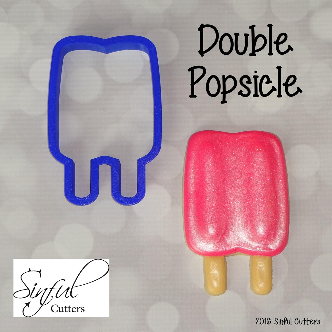 Double Popsicle Cookie / Fondant Cutter - Etsy