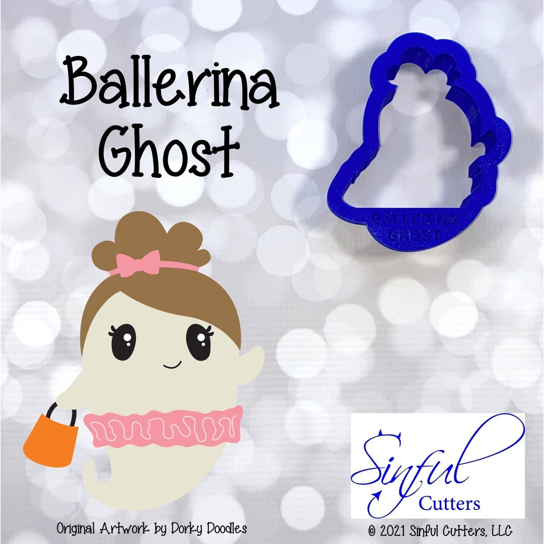 STL File Only 3.5 Ballerina Ghost Halloween Cookie Cutter / Fondant ...