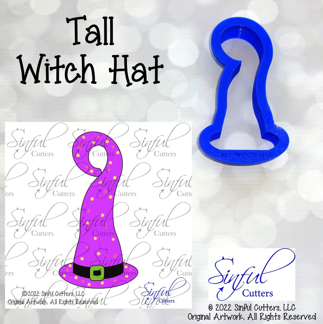 STL File Only 2 Mini Tall Witch Hat Print at Home Halloween Cookie ...