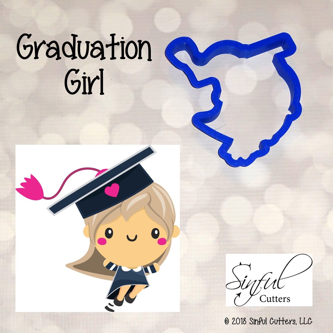 Graduation Girl Cookie / Fondant Cutter - Etsy