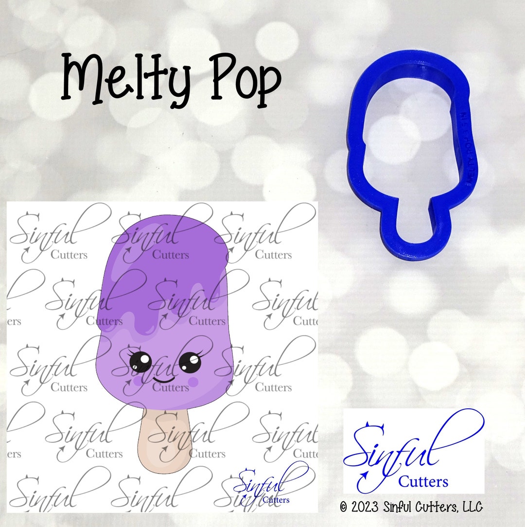 Melty Pop Cookie Cutter STL File: 3.5 Inch, Summer Ice Cream, Baking ...