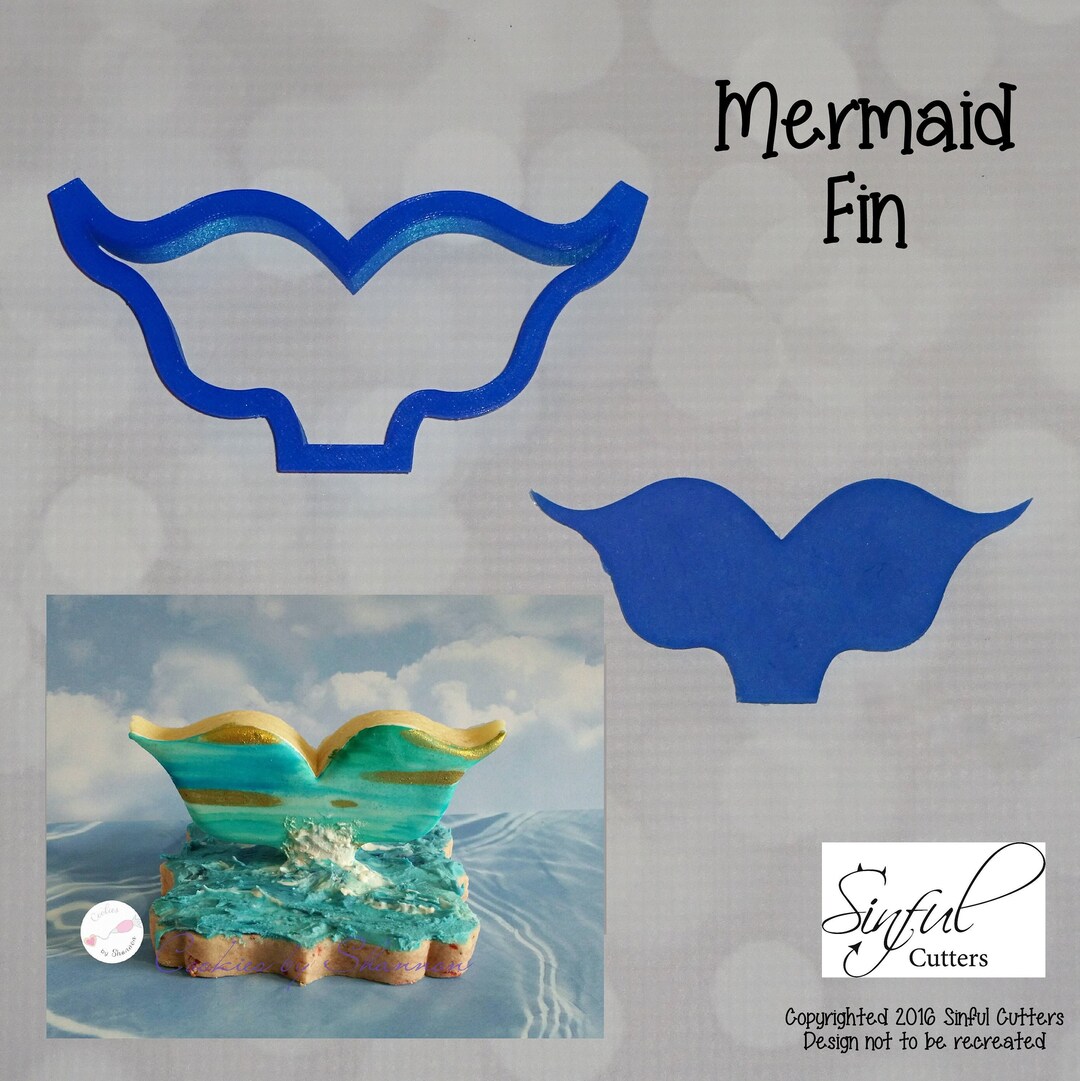 Mermaid Fin Cookie / Fondant Cutter - Etsy