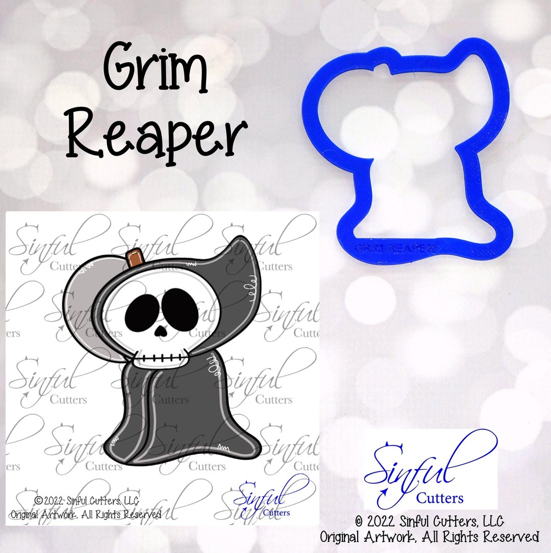 STL File Only 5 Grim Reaper Print at Home Halloween Cookie Cutter ...