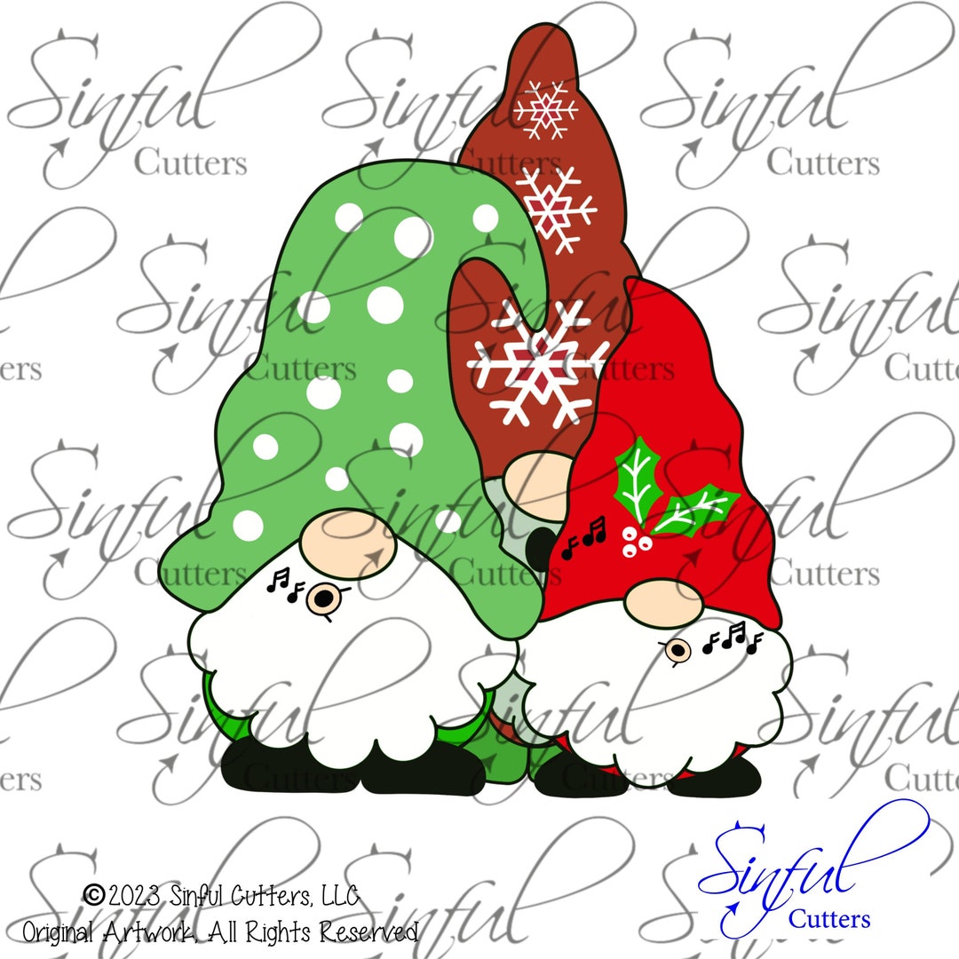 Printable Caroling Gnomes Eddie Edible Print .PNG File / - Etsy