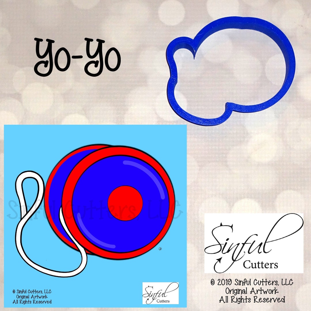 Yo Yo 3.5" Cookie Cutter STL File & PNG Clipart, Print at Home, Easter ...