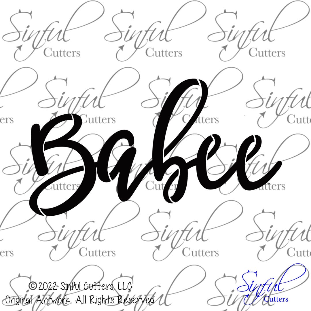 Babee Stencil SVG Cut File: Baby Shower, Cookie, Culinary & Craft ...