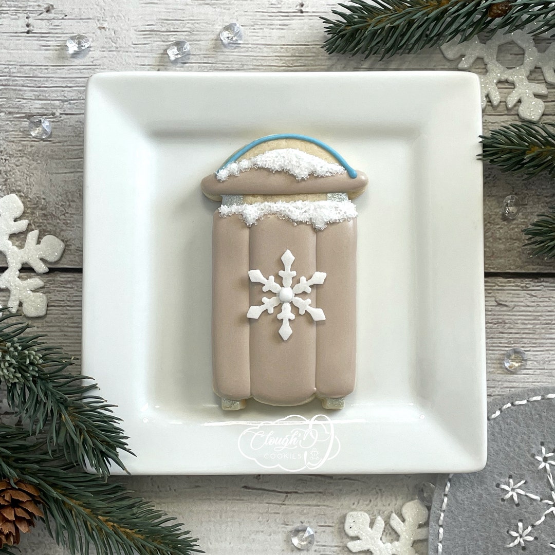 Wooden Sled Cookie / Fondant / Clay Cutter by Clough'd 9 Cookies - Etsy