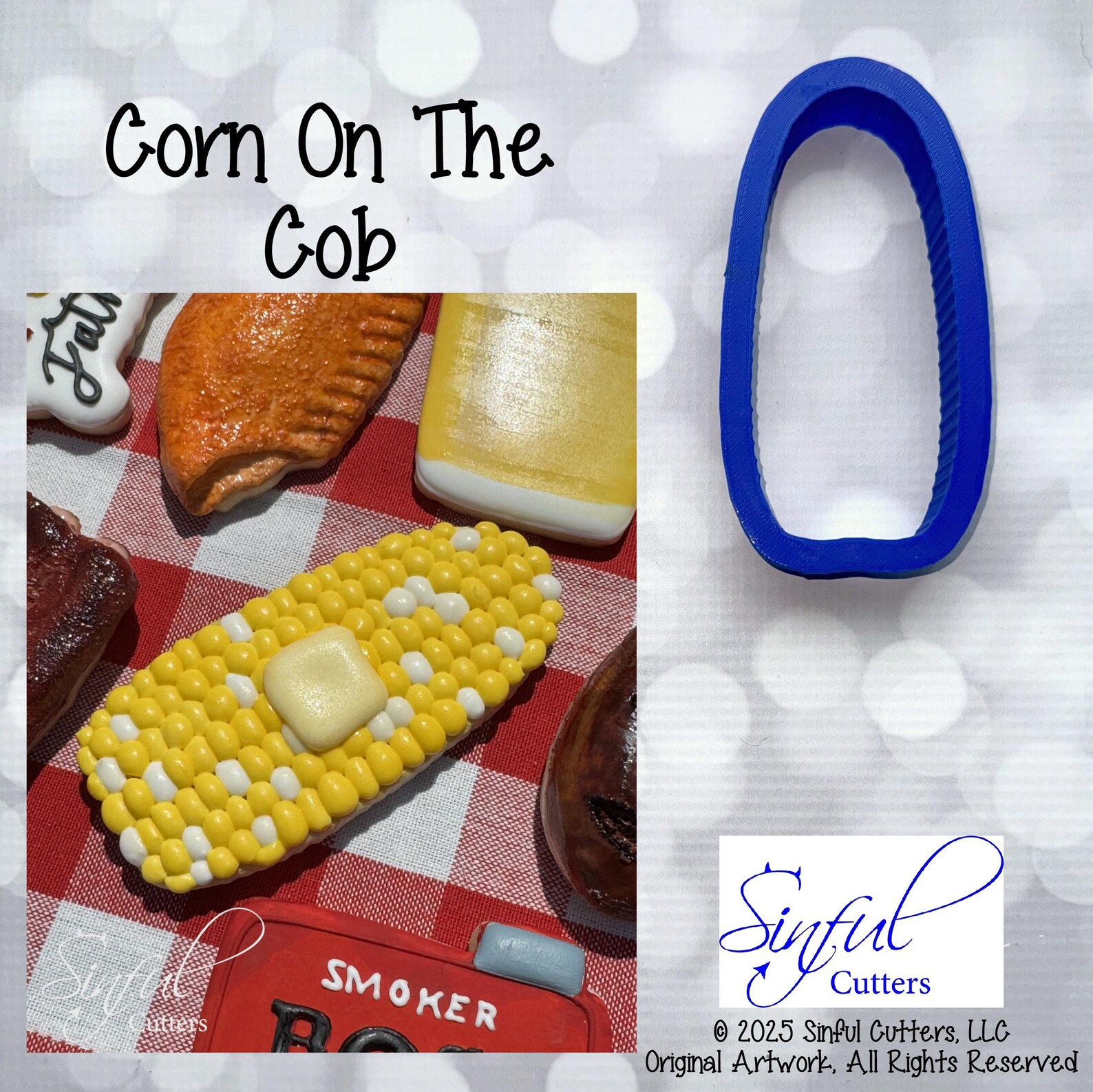 Corn on the Cob Cookie Cutter STL File & PNG Clipart: Summer Baking (4 ...