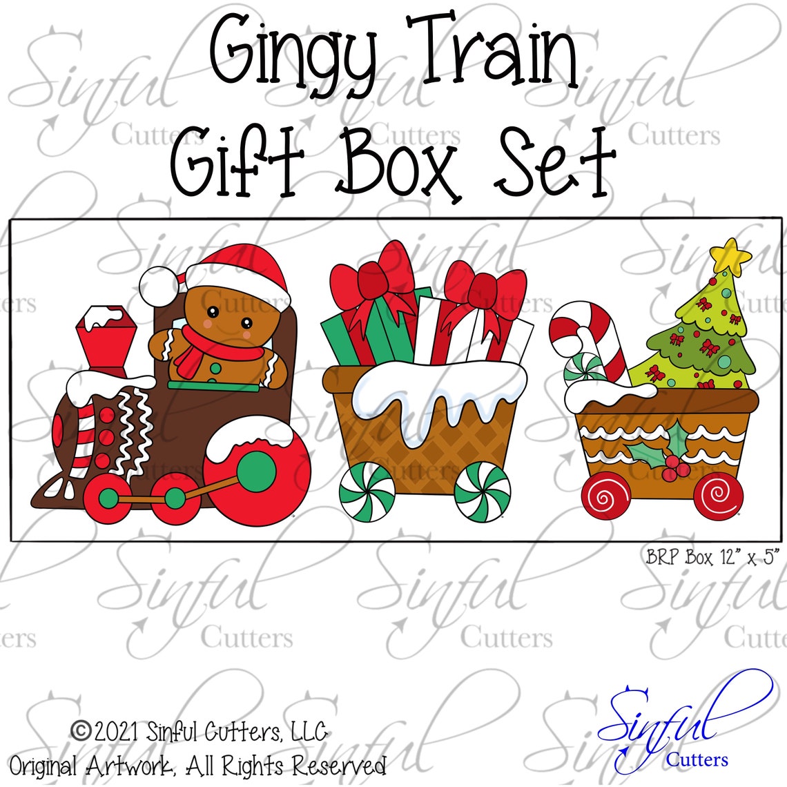 Gingy Train Cookie Cutter Stls & PNG Clipart: 3pc, (medium) Christmas ...