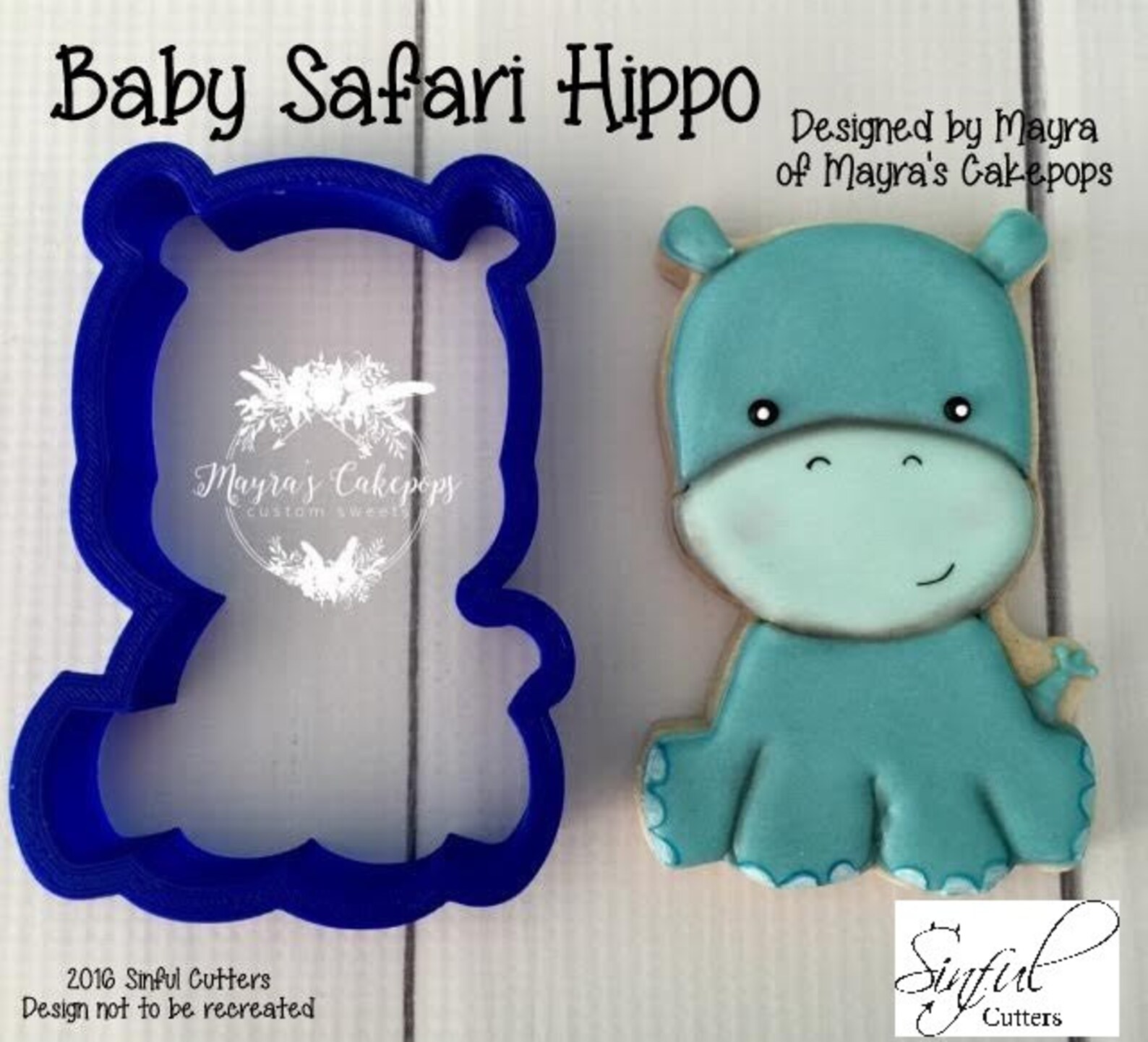 Baby Safari Hippo Cookie / Fondant Cutter - Etsy
