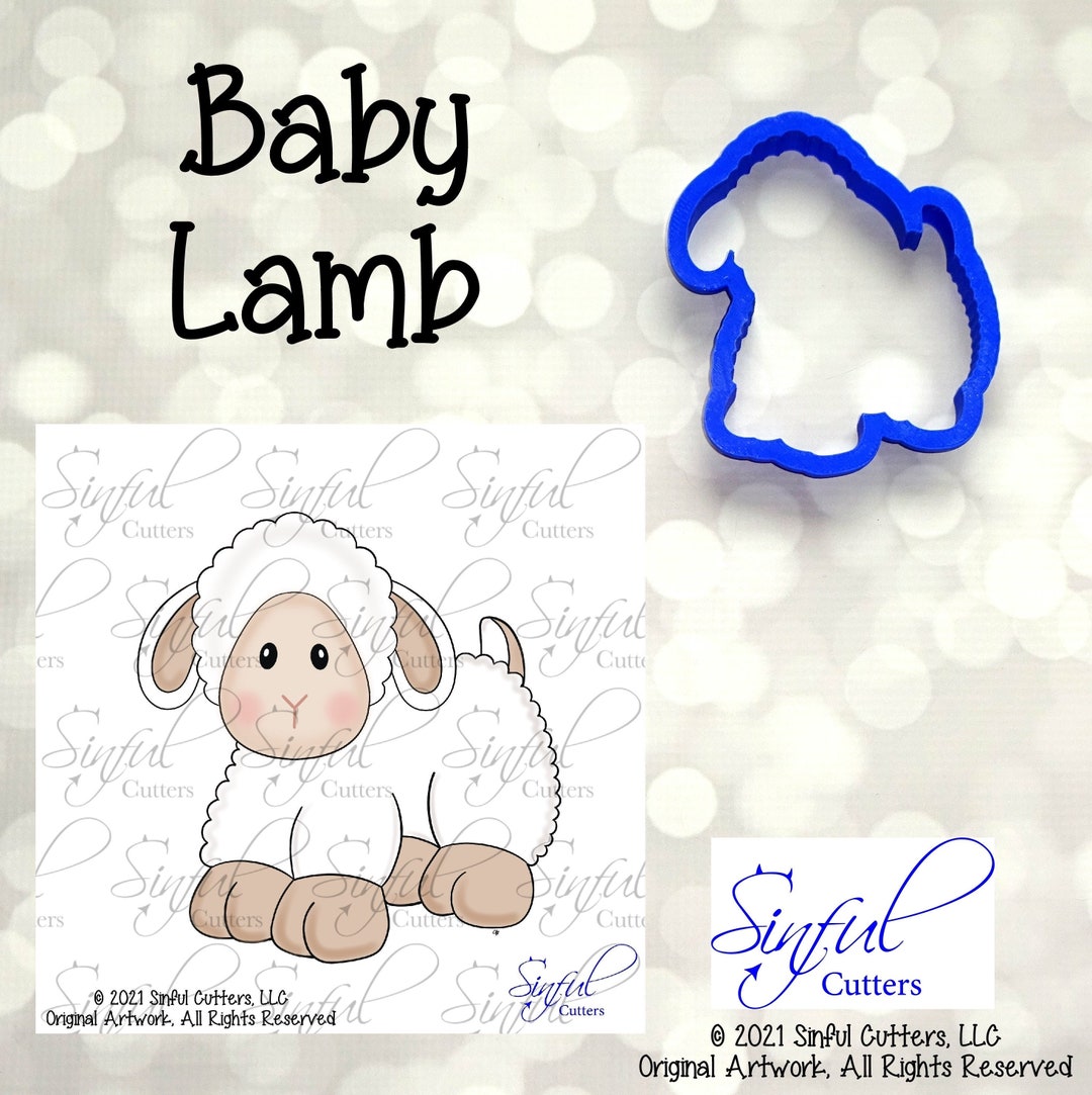 Baby Lamb 3.5" Cookie Cutter STL & PNG Files, Print at Home Easter ...
