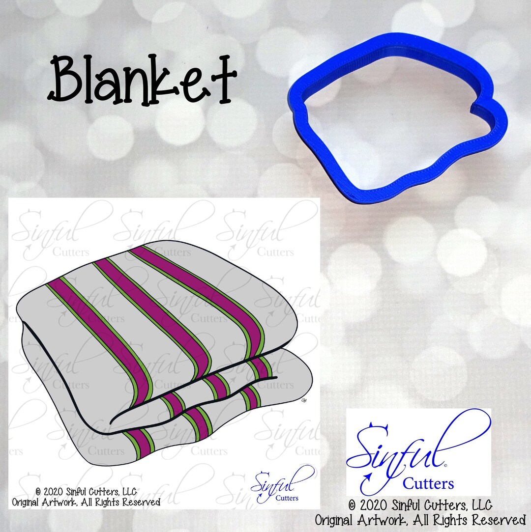 Blanket Cookie Cutter STL Files & PNG Clipart: Fall Baking (4 Sizes ...