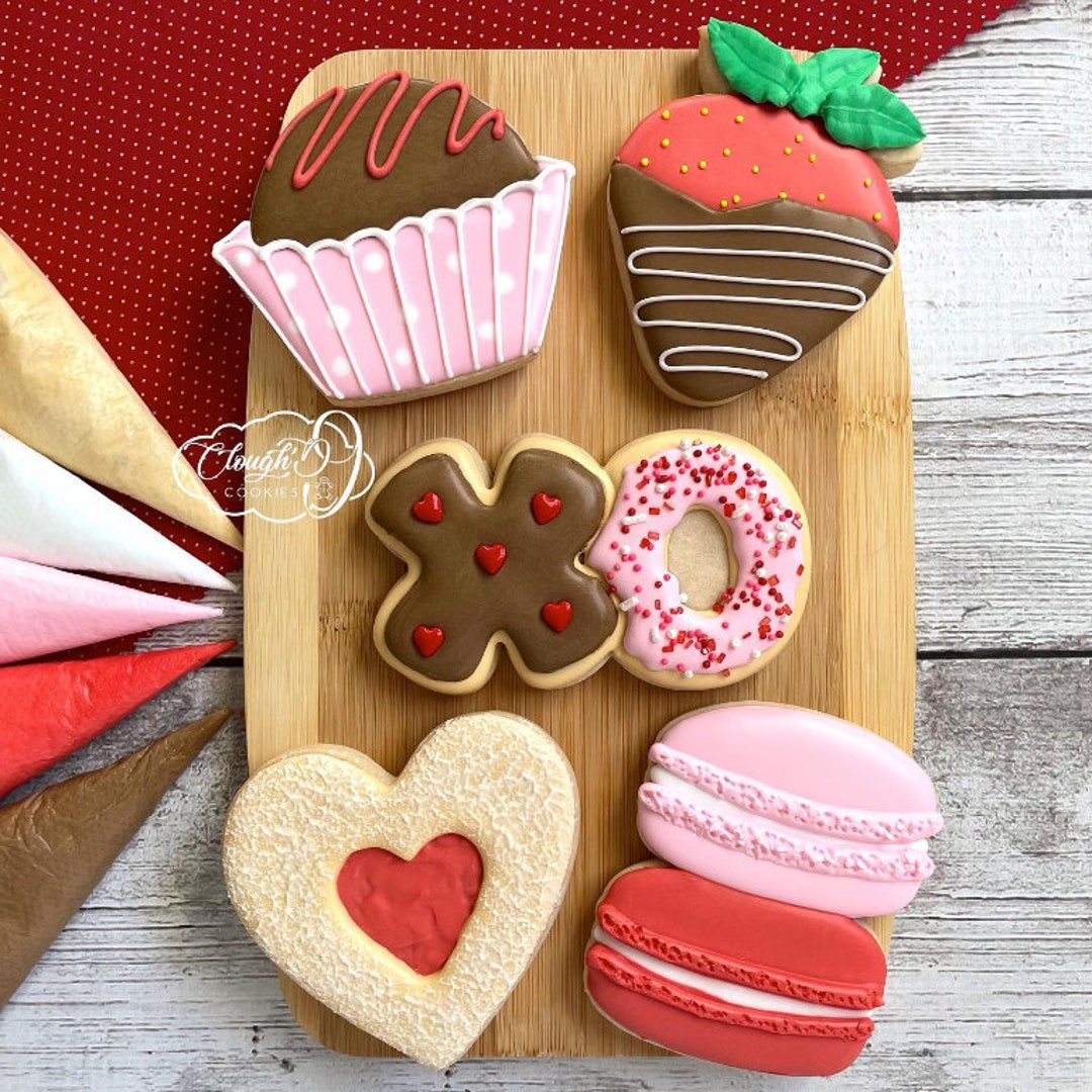 Valentine's Sweets 5 Pc Cookie Cutters / Fondant Cutters / Clay Cutters by Clough'd 9 Cookies - Etsy