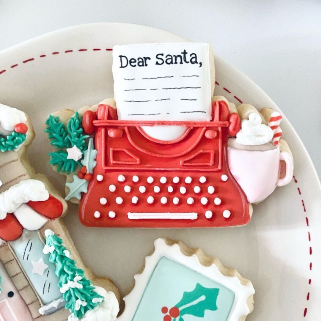 Holiday Typewriter Cookie Cutter STL Files: Christmas Baking Tools ...