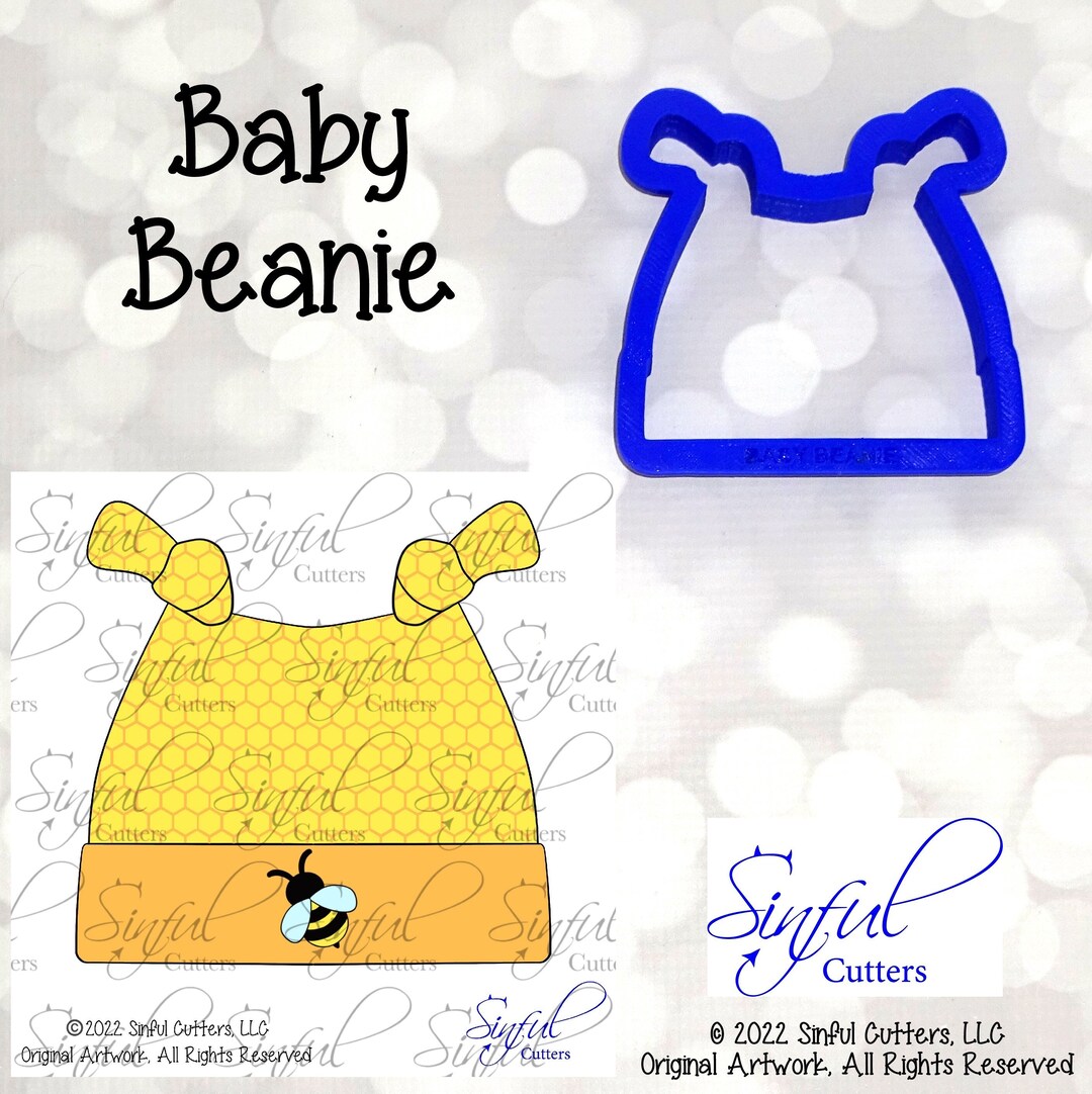 STL File ONLY 3.5 Baby Beanie Print at Home Cookie Cutters Instant ...