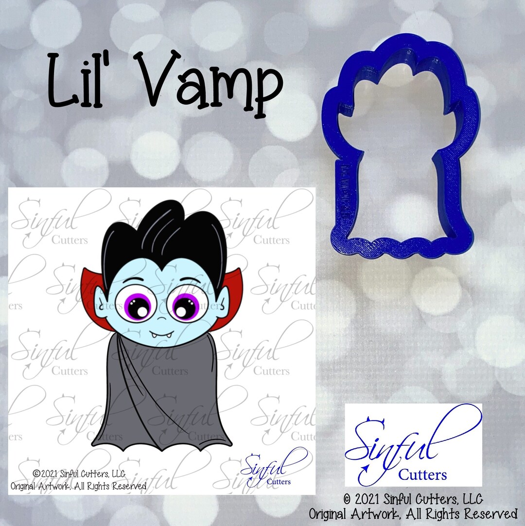 STL File Only 4 Lil Vamp Vampire Halloween Print at Home Cookie Cutter ...