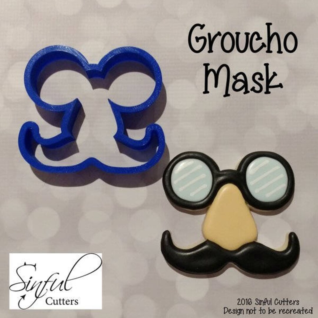 Groucho Mask Cookie / Fondant Cutter - Etsy