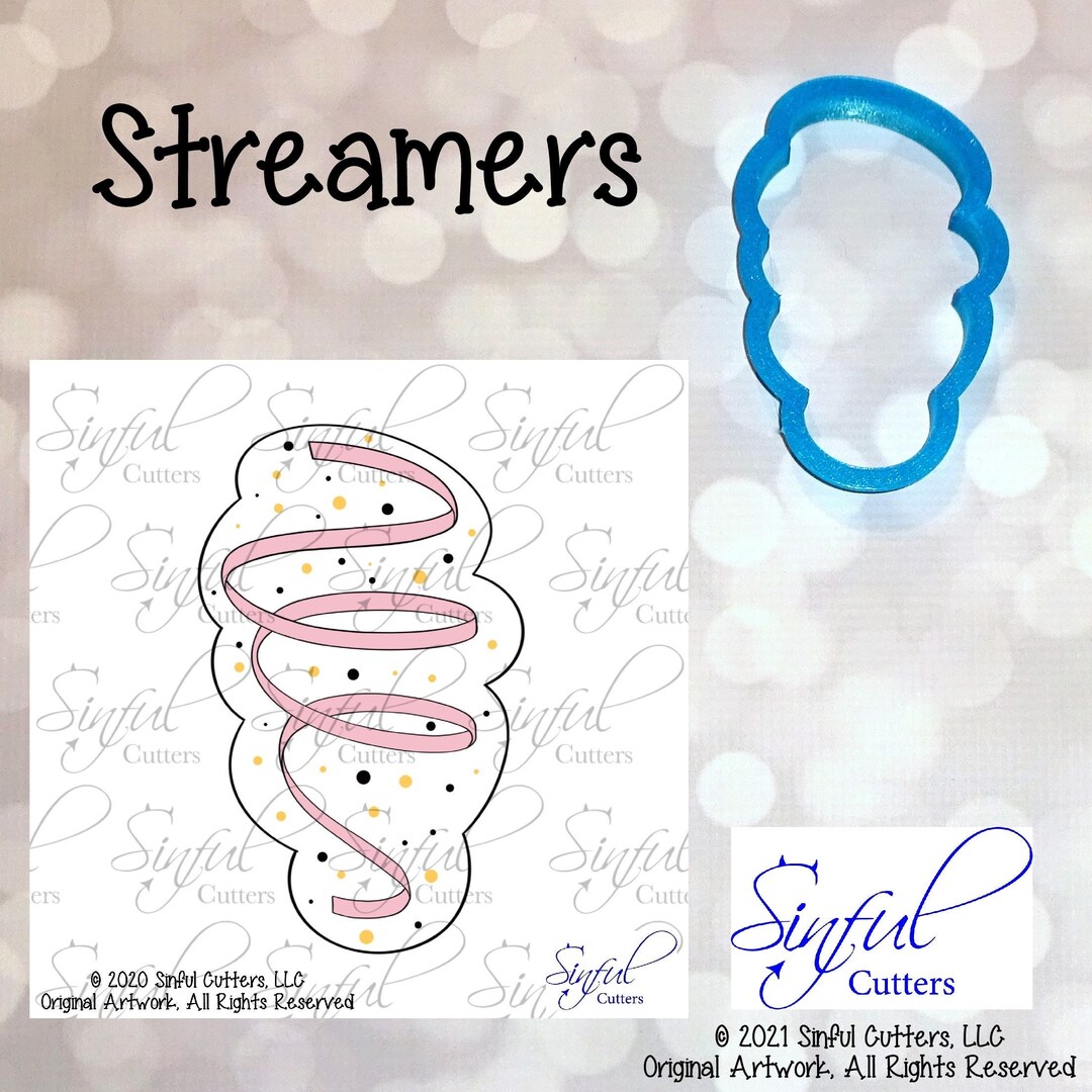 STL & PNG Files - 4" Streamers and Confetti - Print at Home - New Years ...