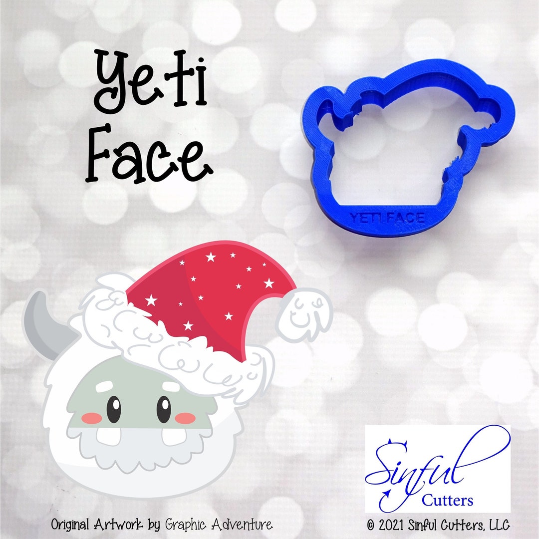 STL File - 4" Yeti Face - Print at Home - Christmas Cookie Cutter ...