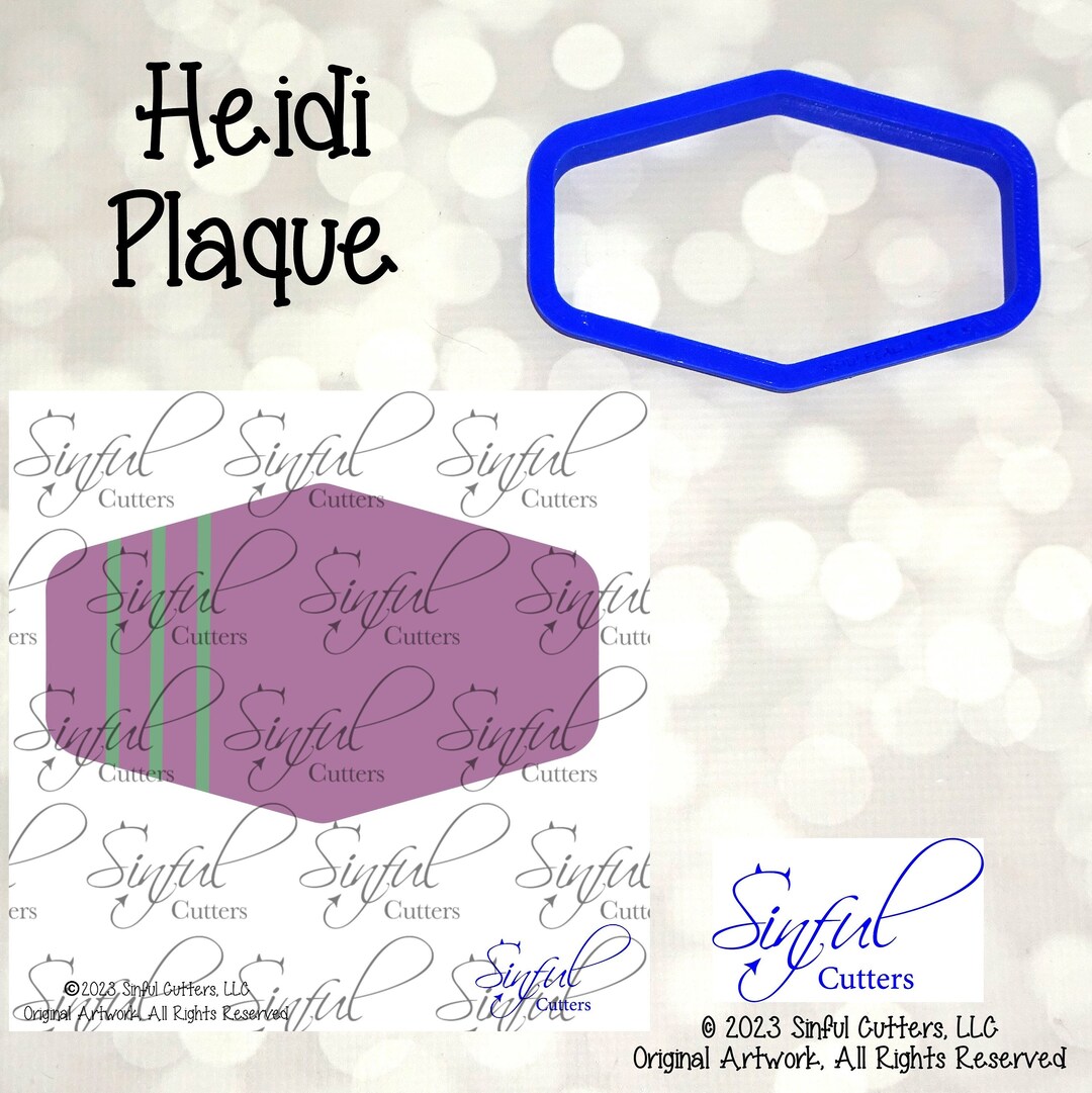 Heidi Plaque Cookie Cutter / Fondant Cutter / Clay Cutter - Etsy