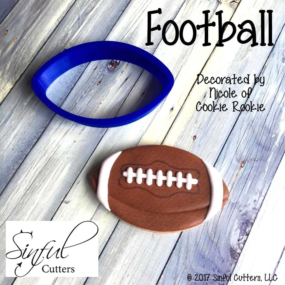STL File - 1" Mini Football - Print at Home - Cookie Cutter / Fondant ...