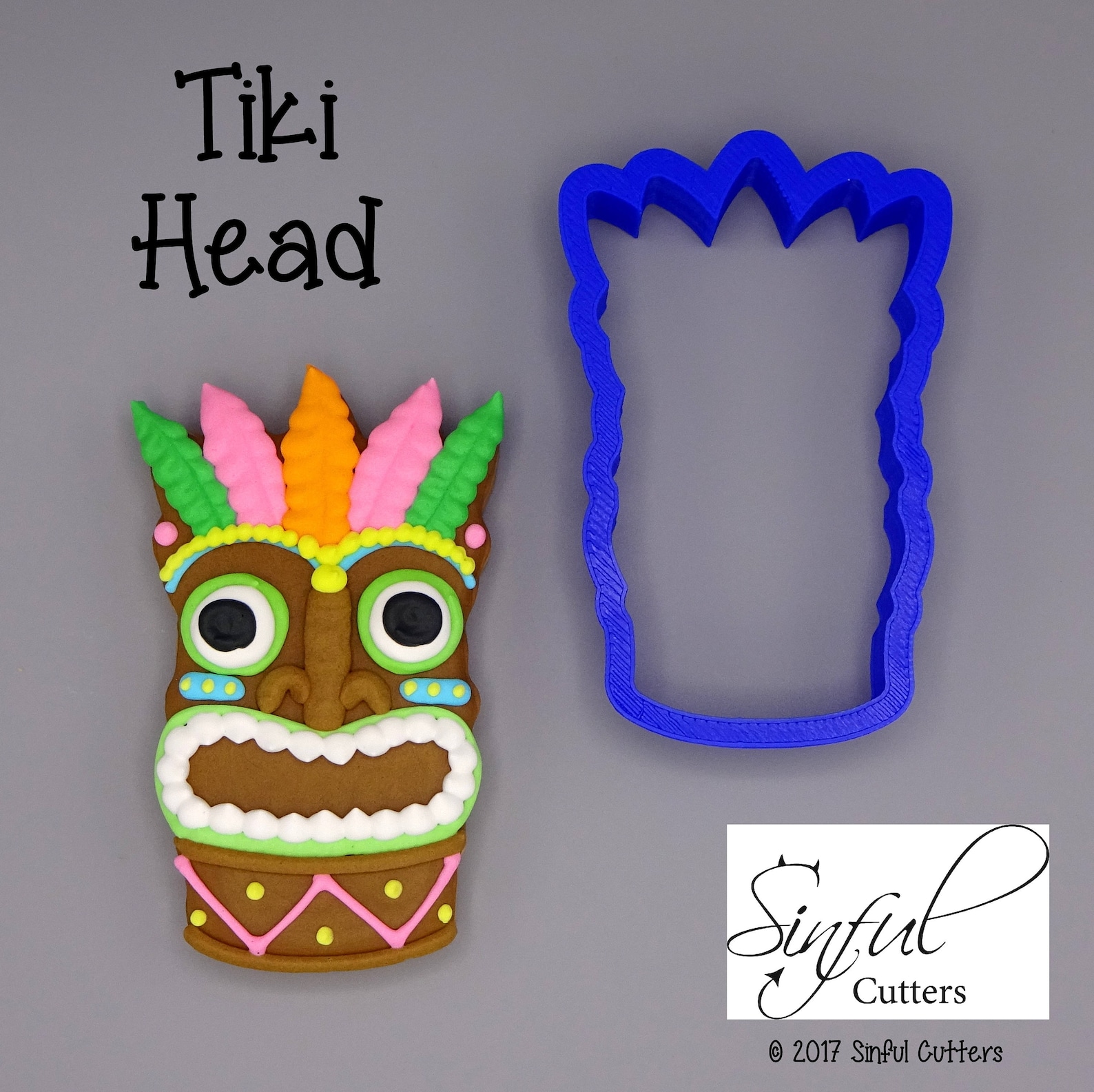 Tiki Head Cookie / Fondant Cutter - Etsy