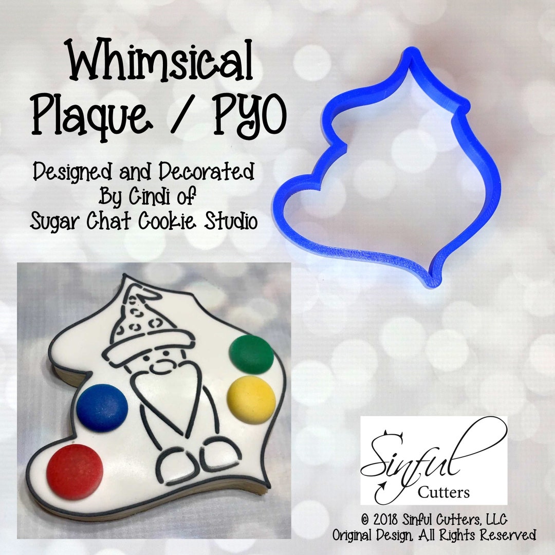 Whimsical Plaque / PYO Cookie and Fondant Cutter - Etsy UK
