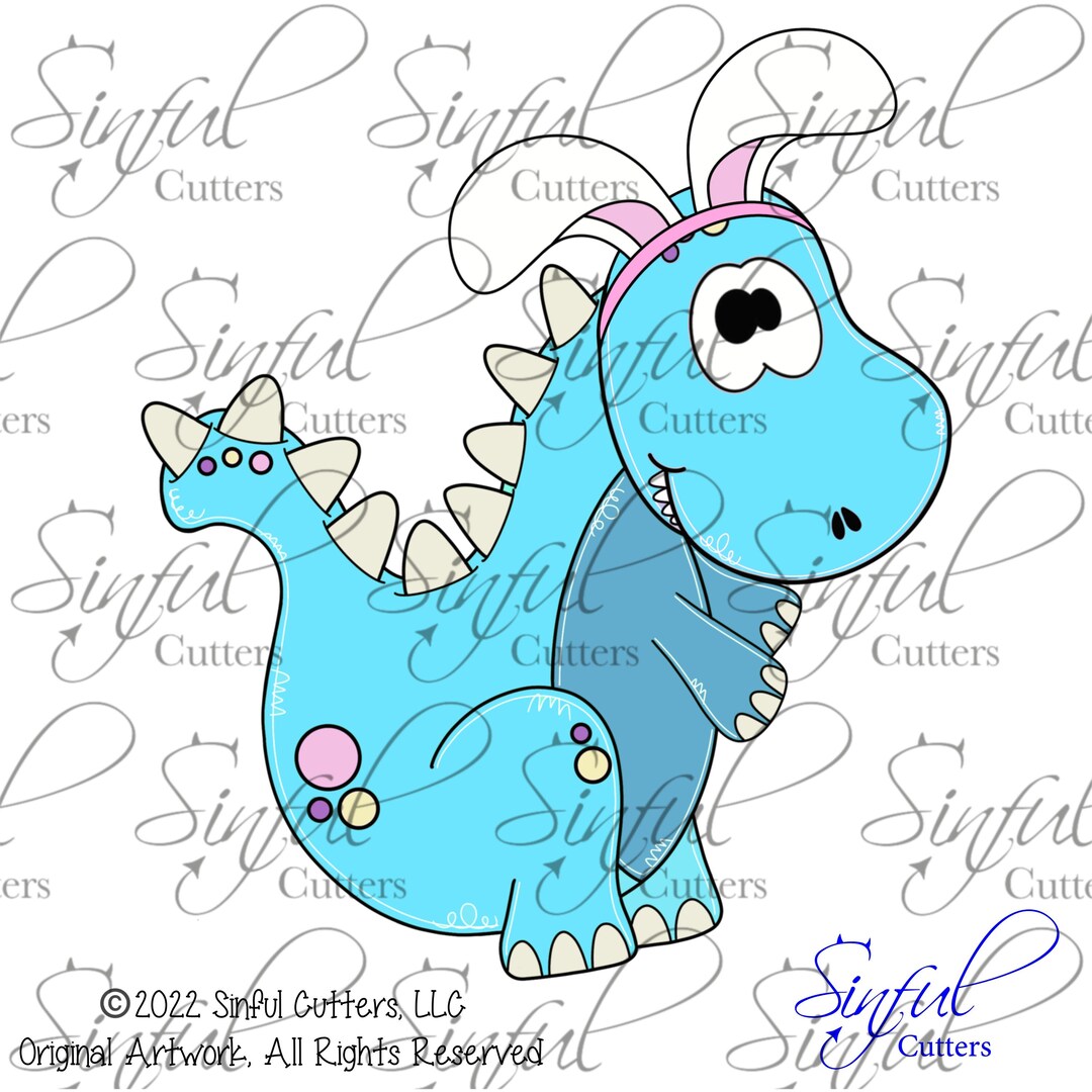 Printable T-rex Bunny Eddie Edible Print .PNG File / Clipart - Etsy