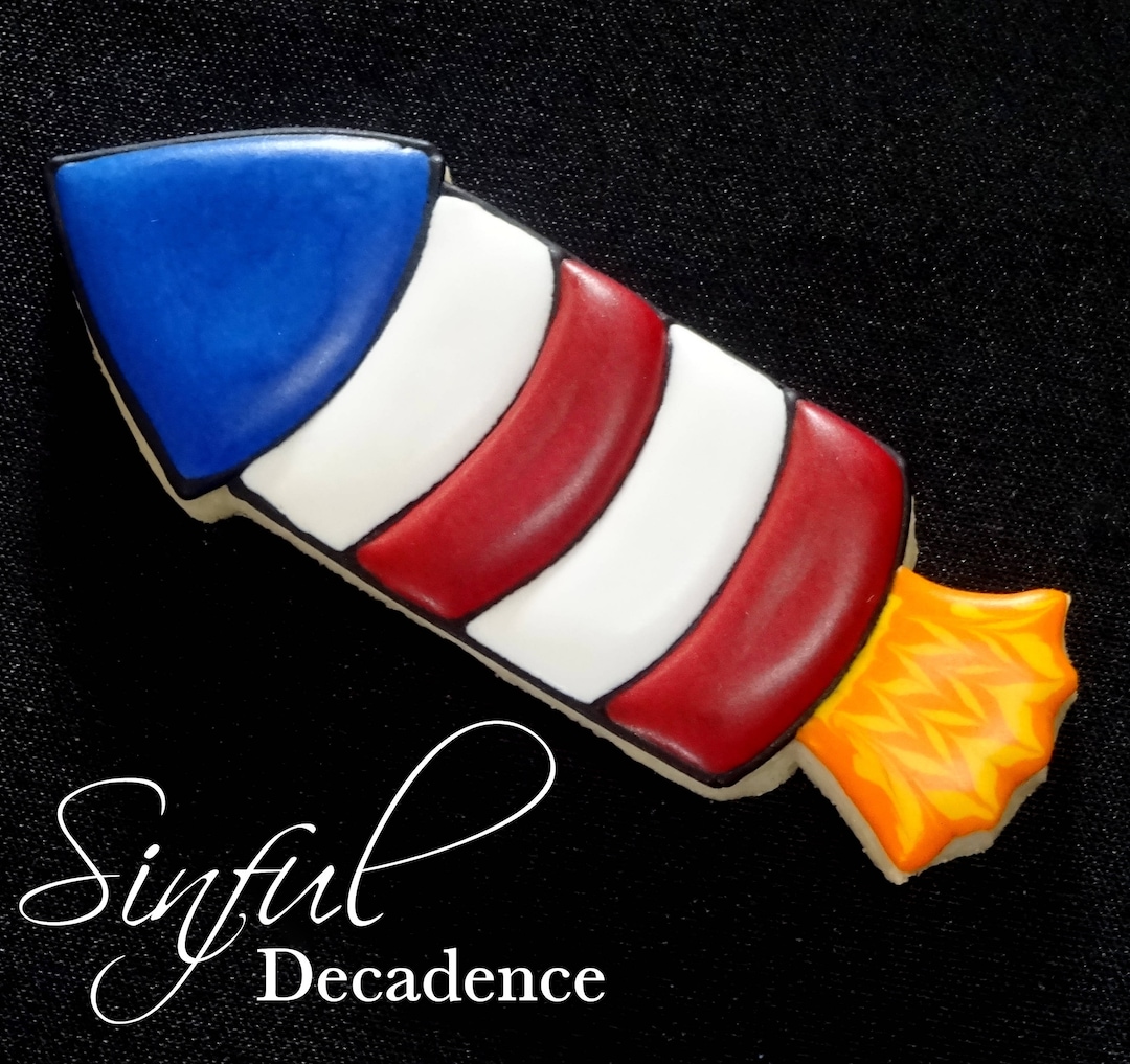 Firecracker Rocket 5 Sizes Cookie Cutter STL Files, Print at Home Sugar ...