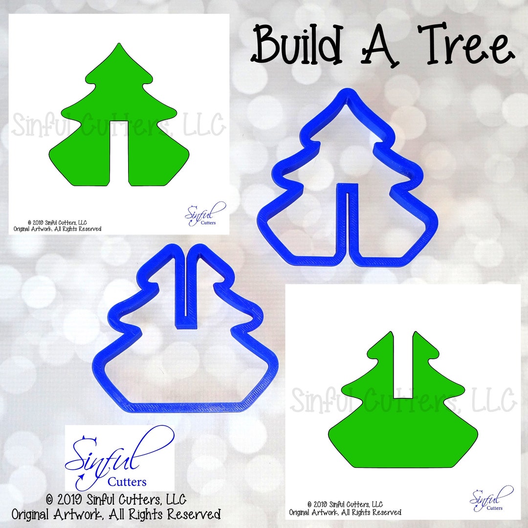 Build A Tree Cookie Cutter STL Files: 3D Print, Christmas Baking (2pc ...