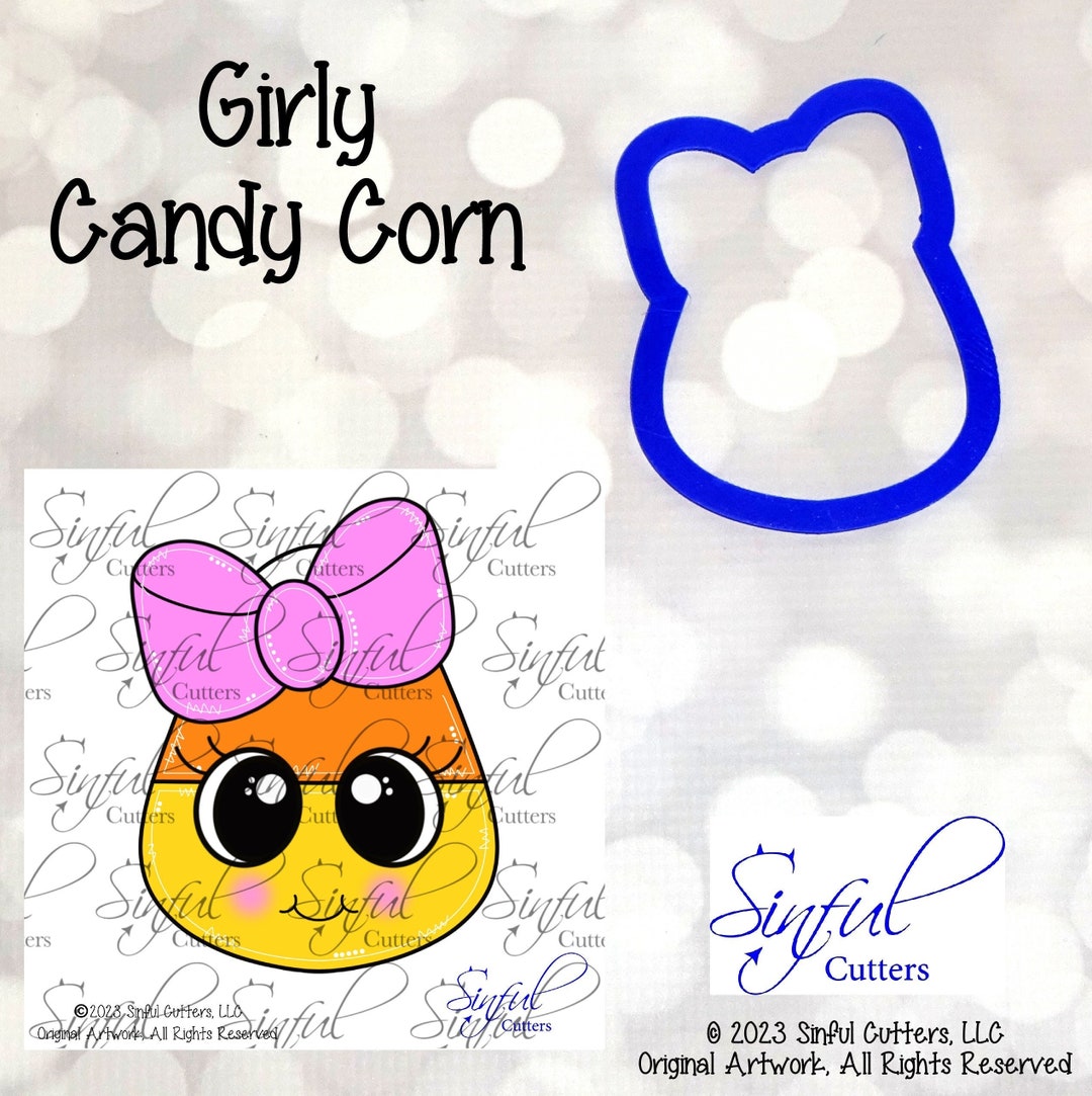 Girly Candy Corn Halloween Cookie Cutter / Fondant Cutter / Clay Cutter ...