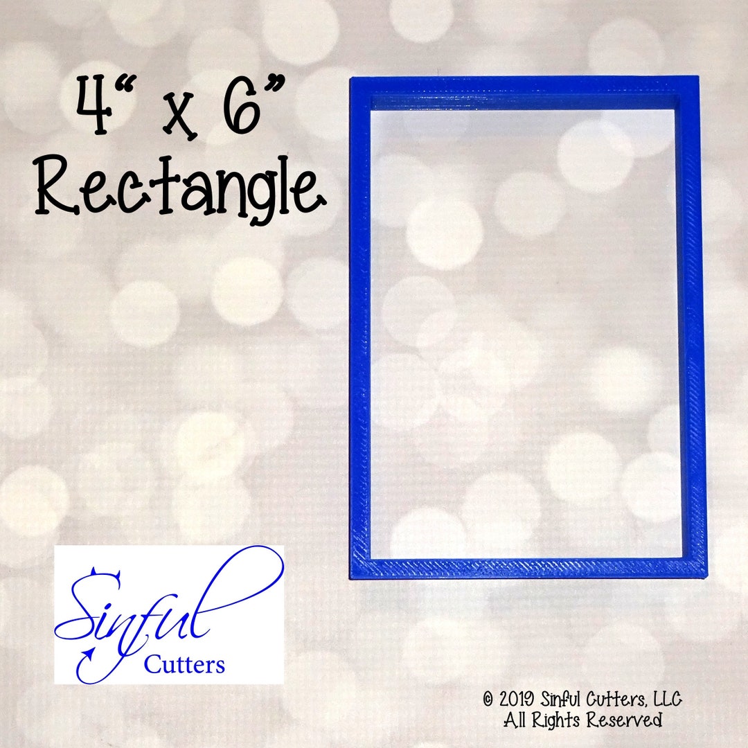 4 X 6 Rectangle Cookie / Fondant Cutter - Etsy