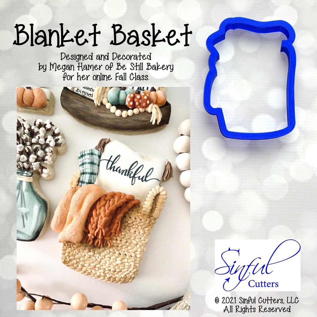 Blanket Basket Cookie Cutter STL Files: 7 Sizes, Fall Baking, 3D ...