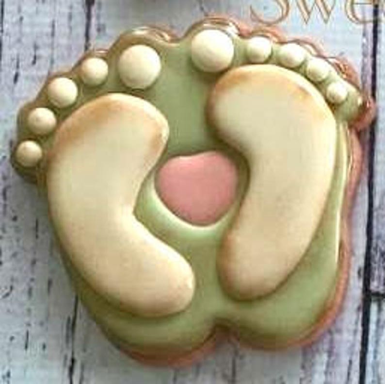 Baby Feet Cookie / Fondant Cutter and Stencil Optional - Etsy