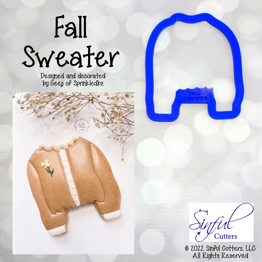 Fall Sweater Cookie Cutter / Fondant Cutter / Clay Cutter - Etsy