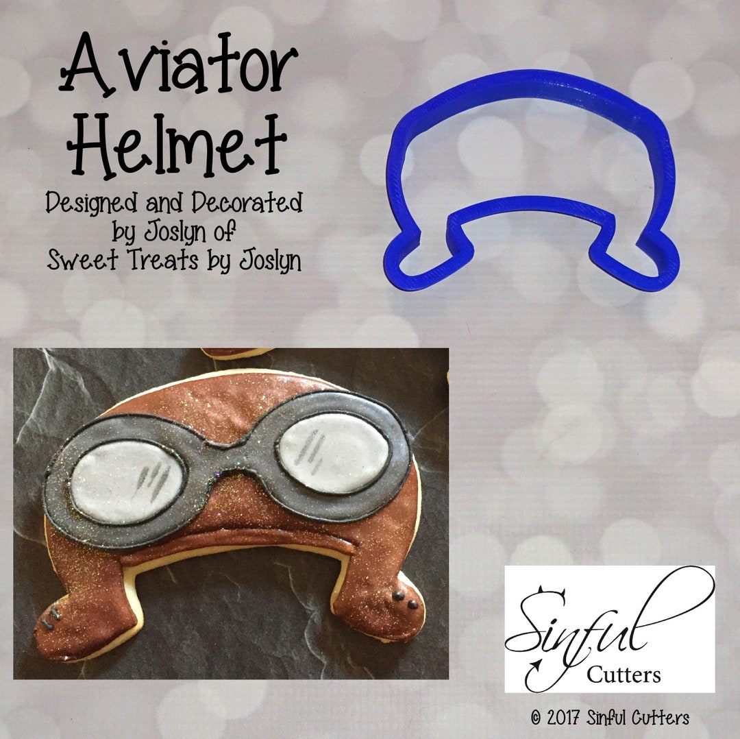 Aviator Helmet Cookie Cutter STL Files: Airplane, Flying, Baking, 3d ...
