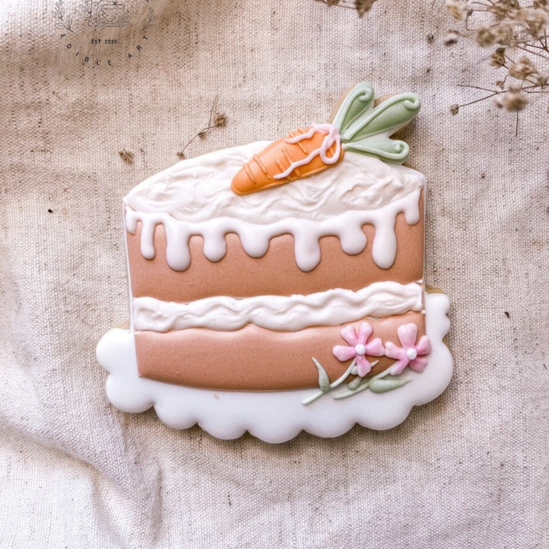 Carrot Cake 4" Cookie Cutter STL File, Print at Home, Easter Sugar ...
