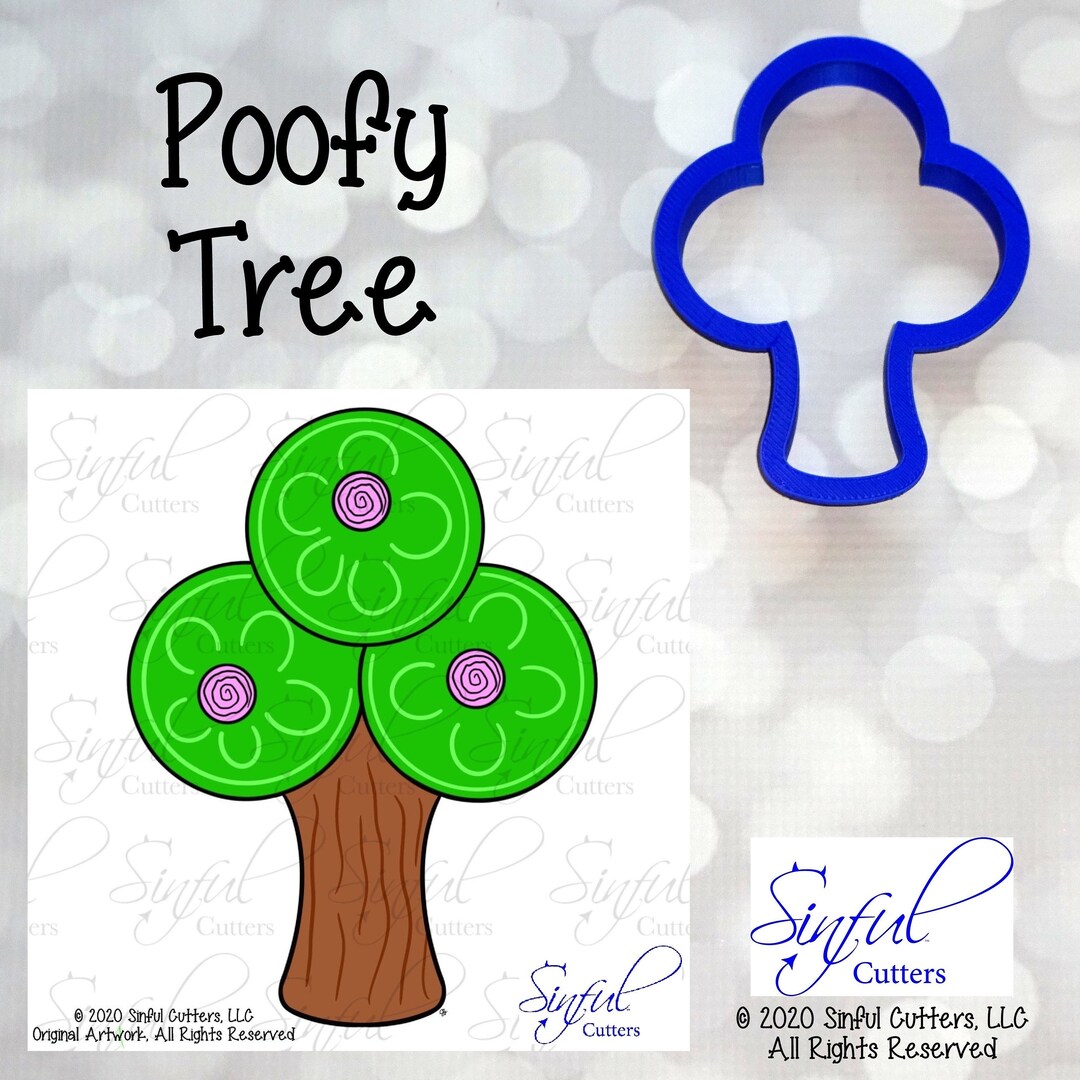 Poofy Tree Broccoli Cookie / Fondant Cutter - Etsy