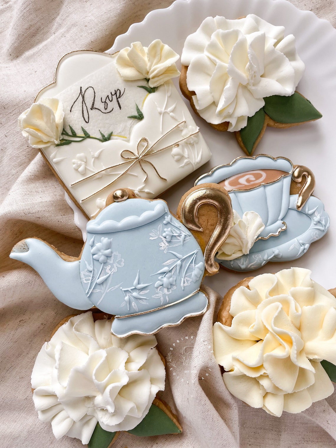 Sweet Tea Cookie Cutter STL Files: 4-piece, Wedding, Bridal Shower, Tea ...