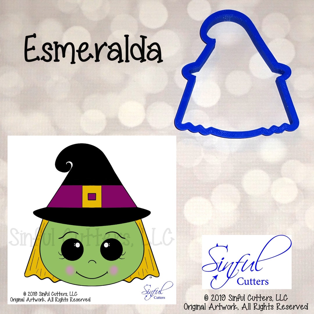 Esmeralda 3 Cookie Cutter STL Files & PNG Clipart, Print at Home, Sugar ...