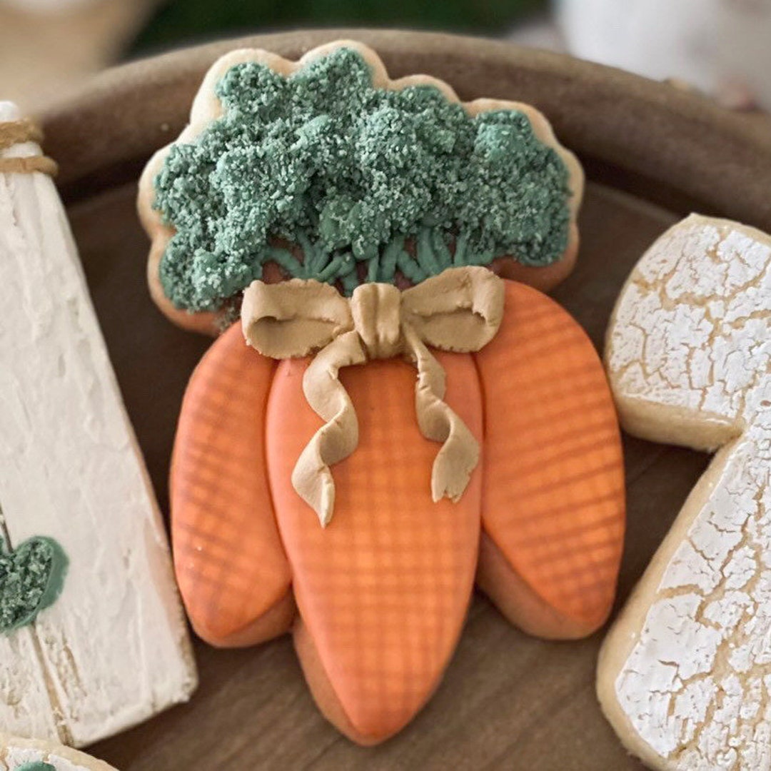 Carrot Bunch 4" Cookie Cutter STL File, Print at Home, Easter Sugar ...