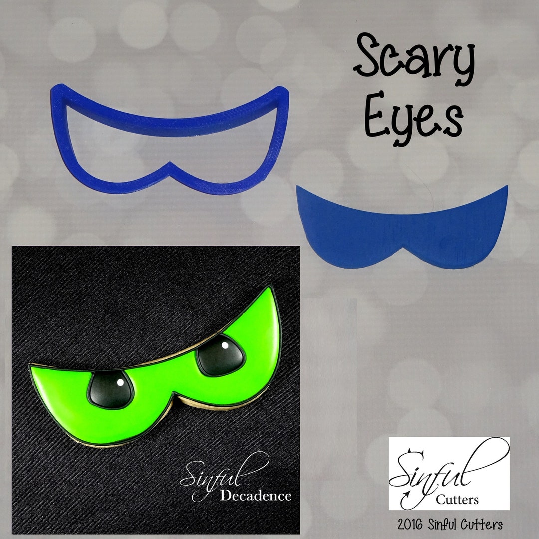 Scary Eyes 3 Sizes Cookie Cutter STL Files, Print at Home, Sugar ...
