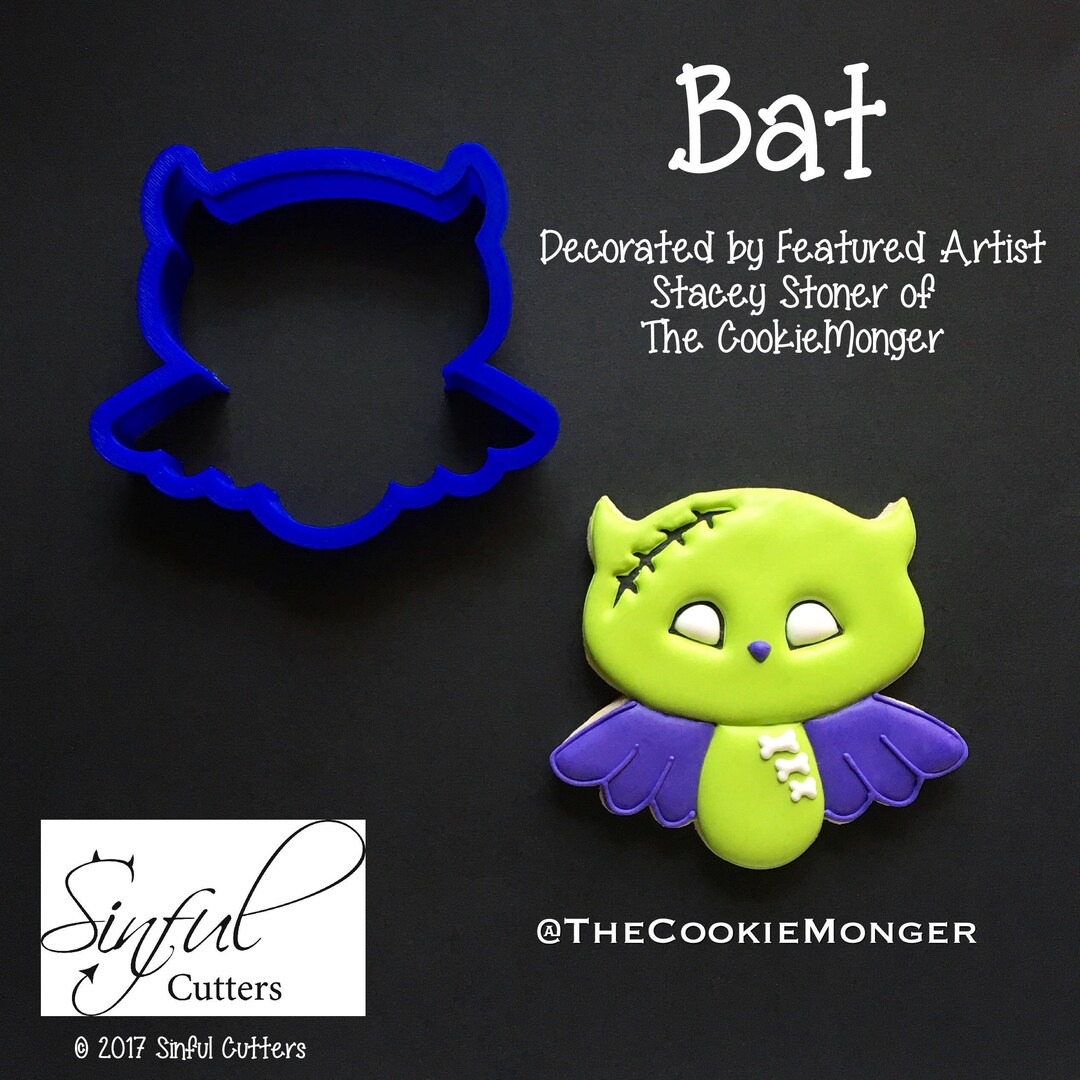 Bat Halloween Cookie / Fondant Cutter - Etsy