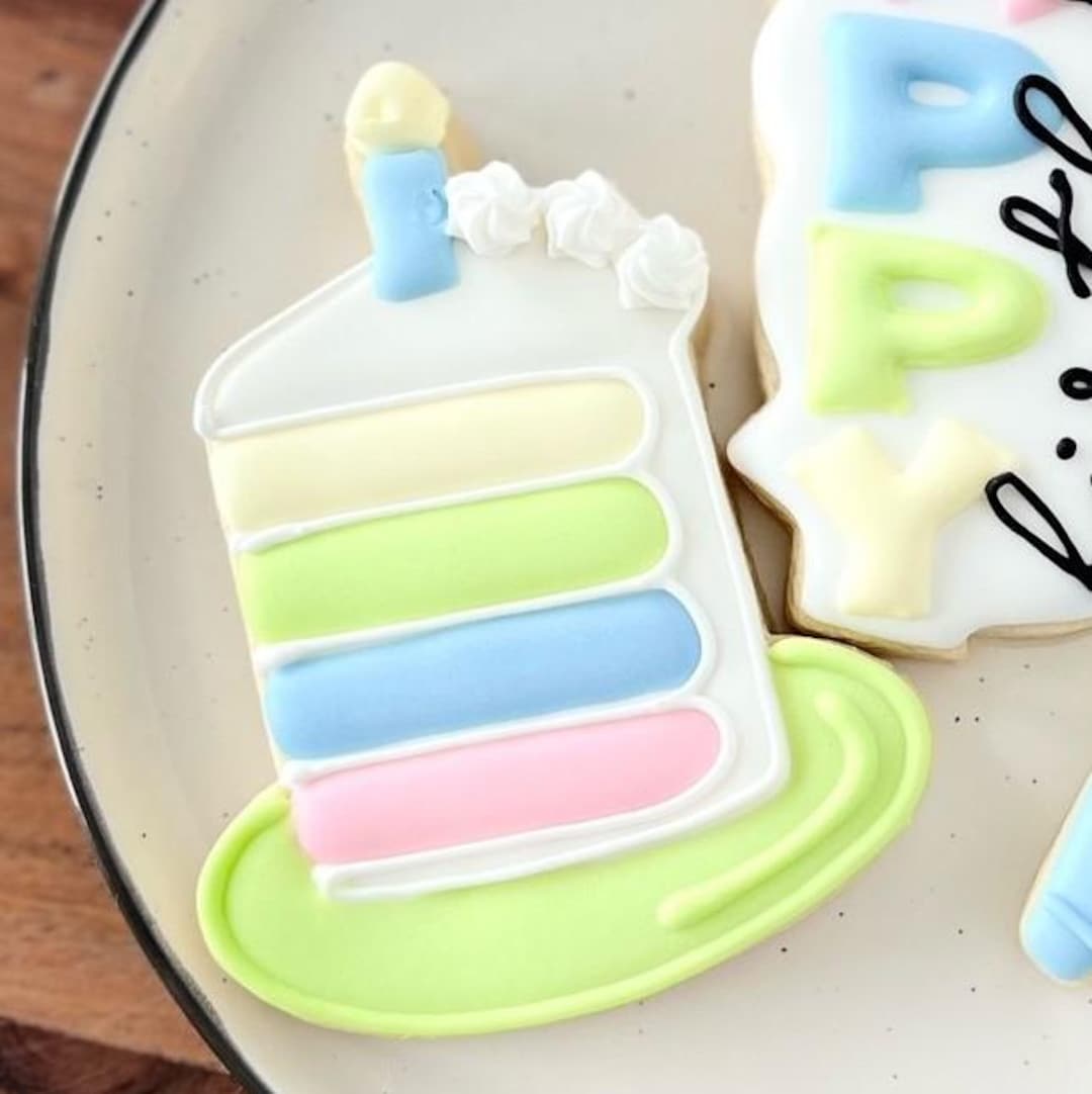 Cake Slice Cookie Cutter STL & PNG Clipart: 3.5" Birthday Cake Baking ...