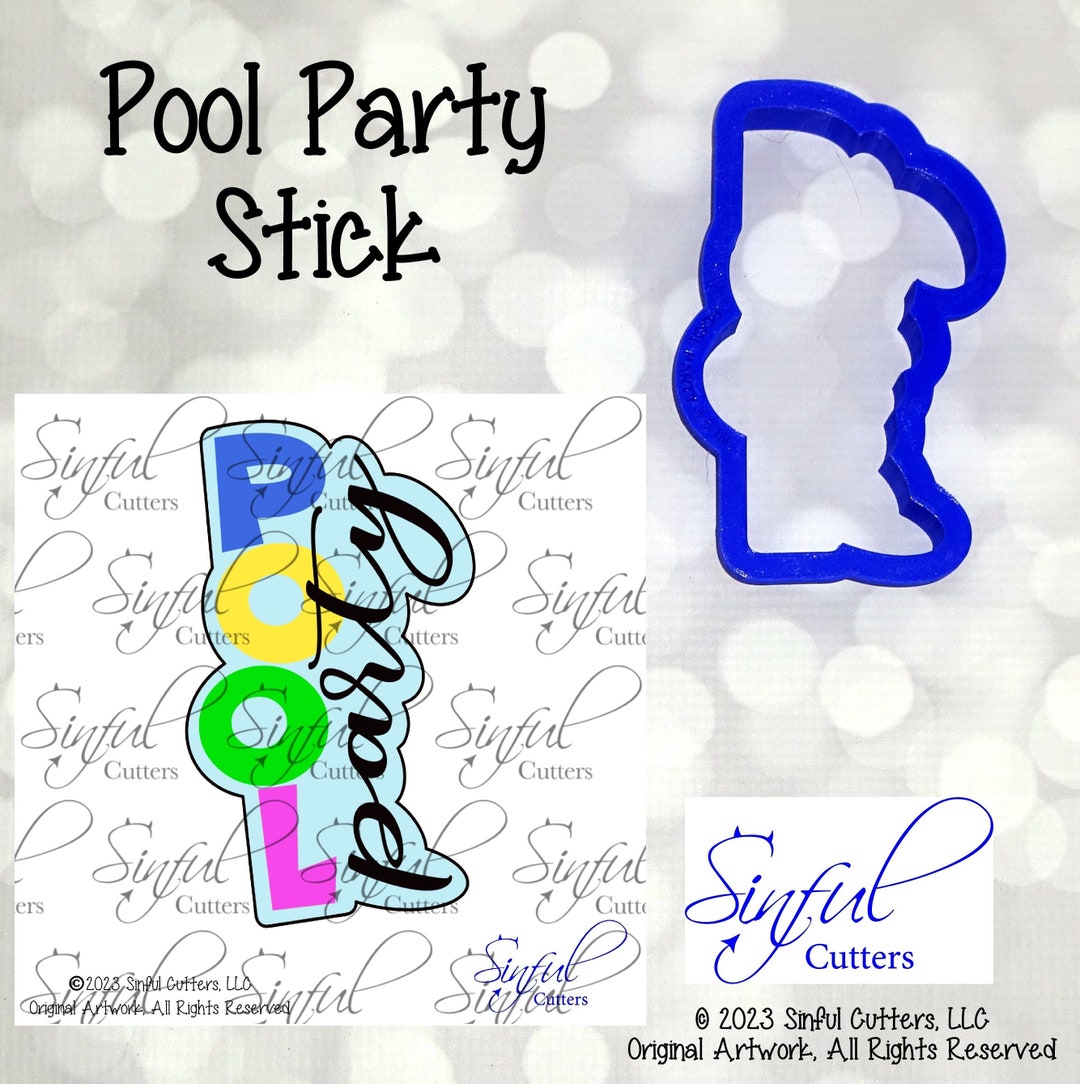 Pool Party Stick Cookie Cutter / Fondant Cutter / Clay Cutter - Etsy
