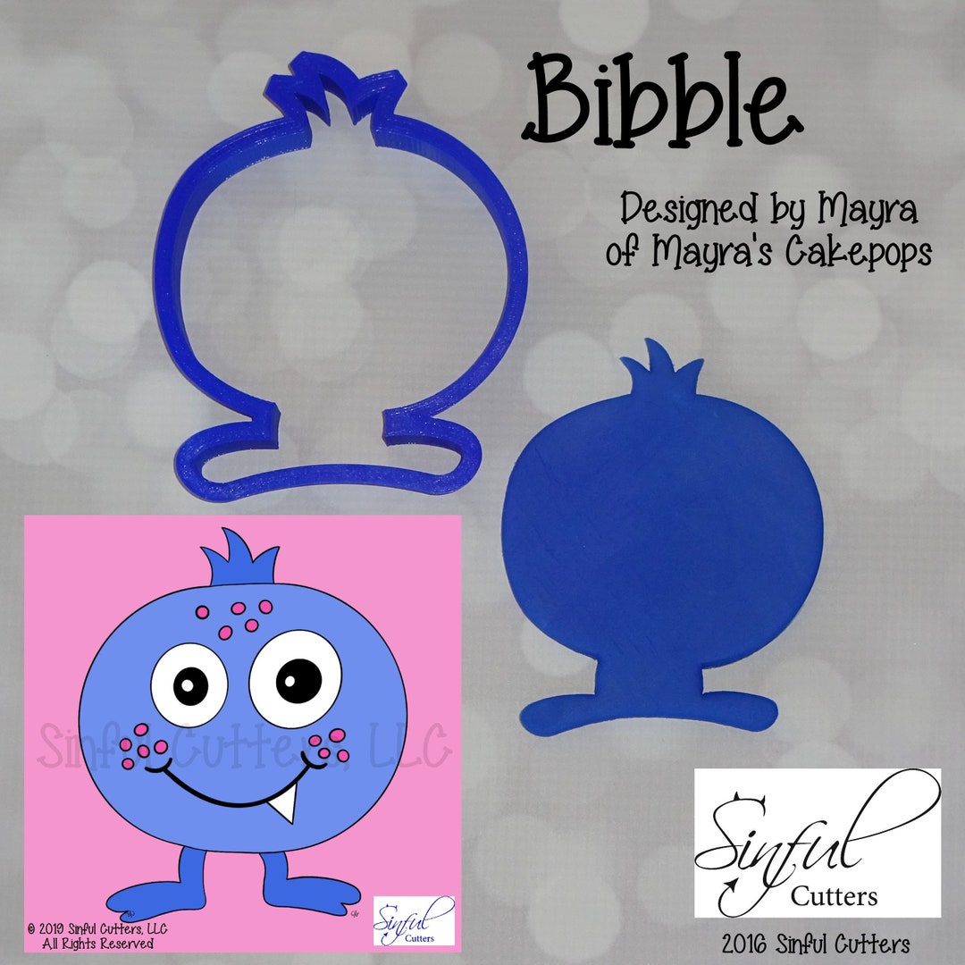 STL File Only 2 Mini Bibble Monster Print at Home Cookie Cutter ...
