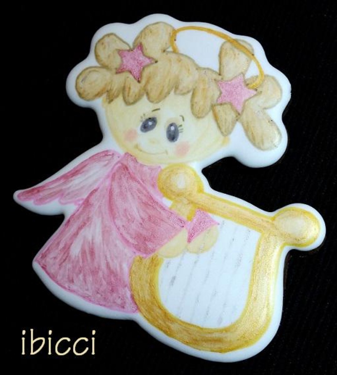 STL File 4 Harp Angel Print at Home Christmas Cookie Cutter / Fondant ...