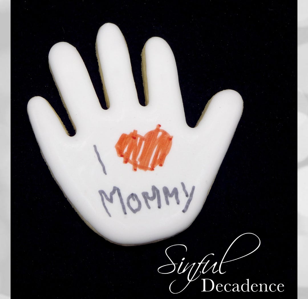 Handprint Cookie Cutter STL File: 3 Sizes, Mother's Day Baking (digital ...